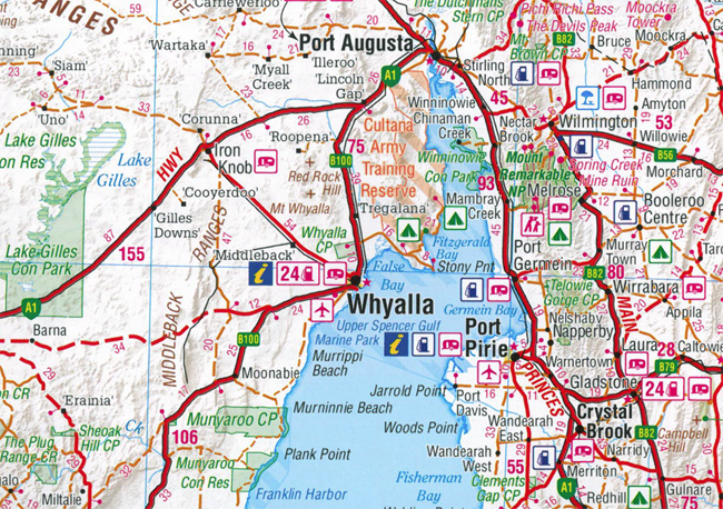 Wegenkaart - landkaart South Australia state map | Hema Maps ...